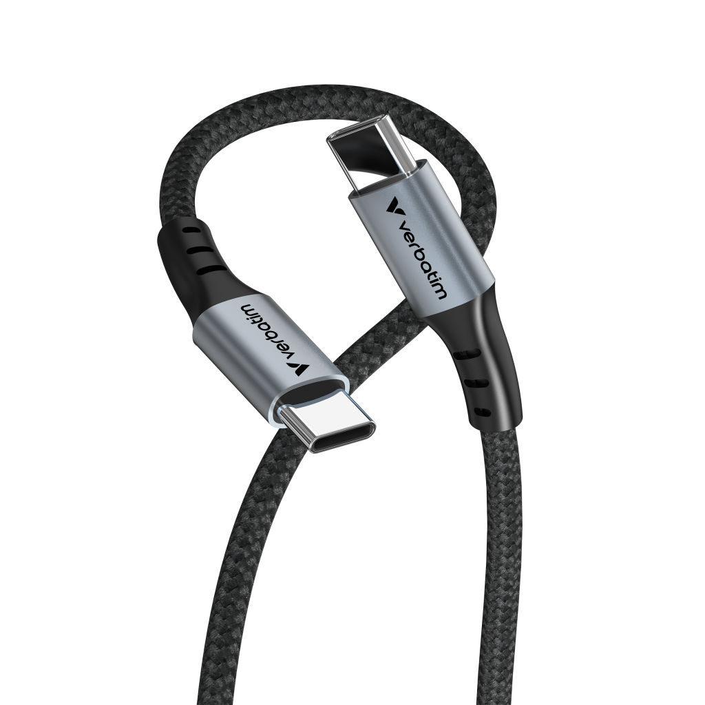 Sync & Charge Type C Cable Braided - Black - Verbatim Nepal - Data ...